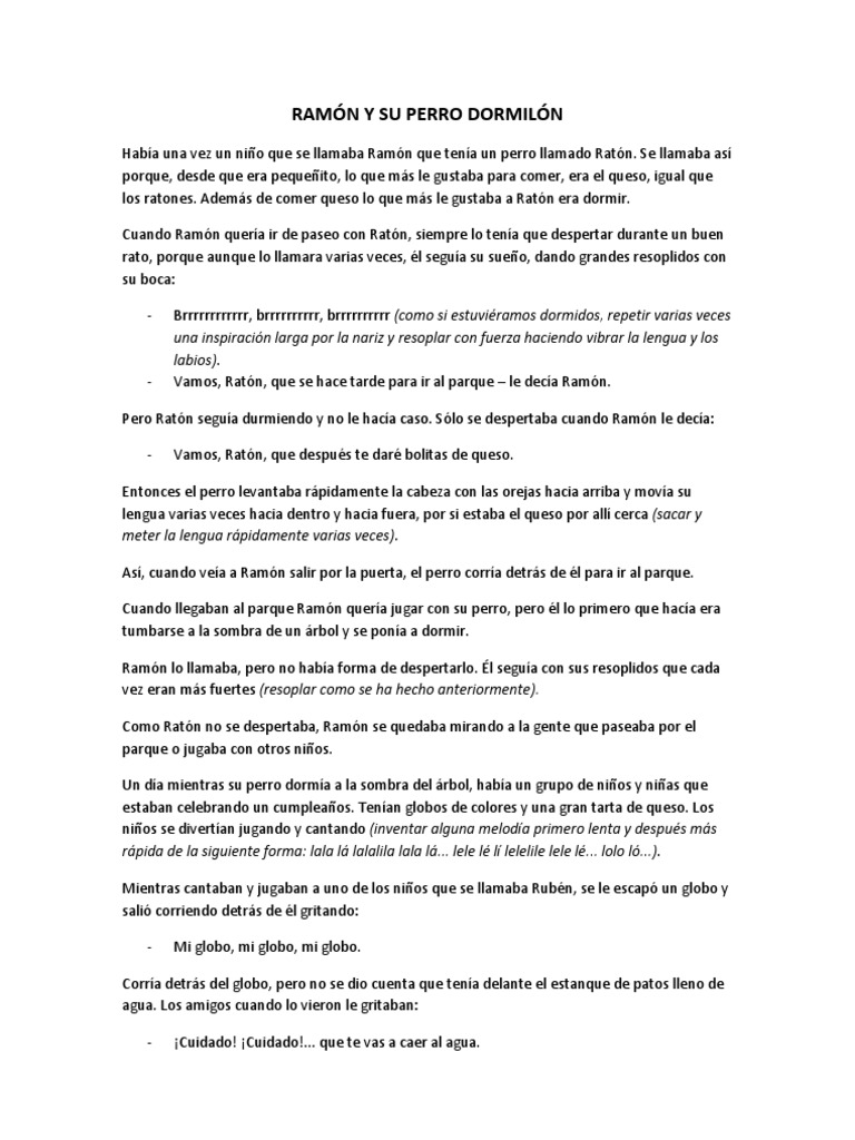 Ramón y su perro dormilón | PDF | Ratón | Ocio
