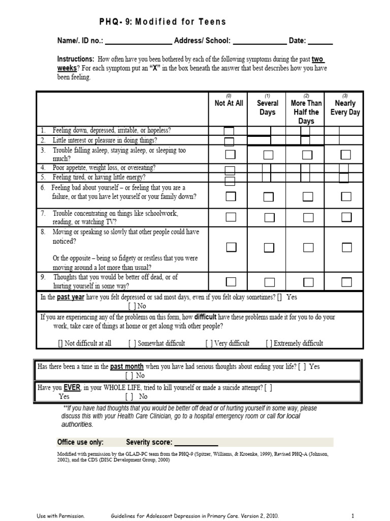 SRG:PH9 | PDF | Major Depressive Disorder | Psychology
