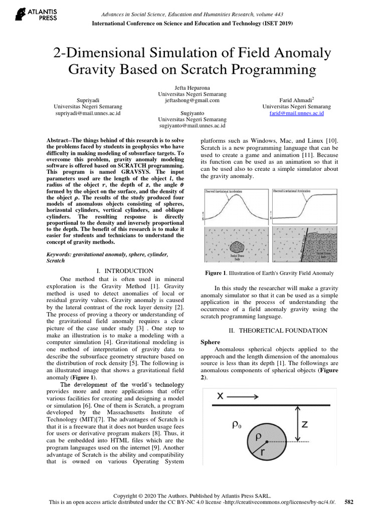 2-Dimensional Simulation of Field Anomaly Gravity | PDF | Gravity | Sphere