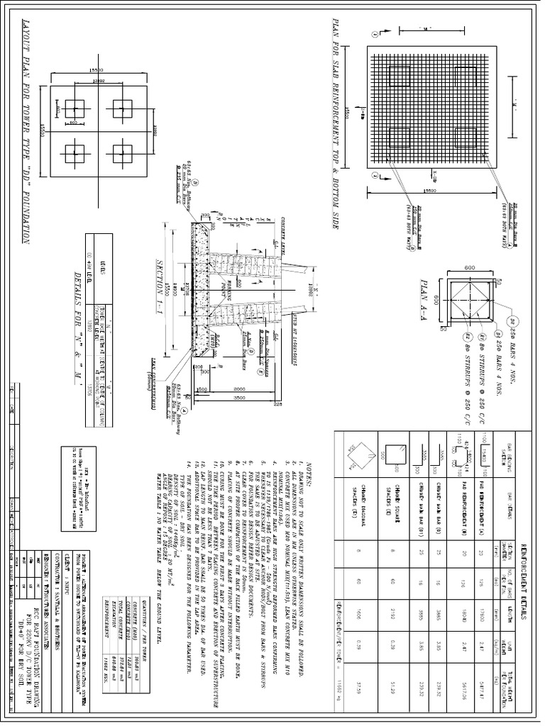 02-Rcc Raft FND Drawing - Dd+9 | PDF