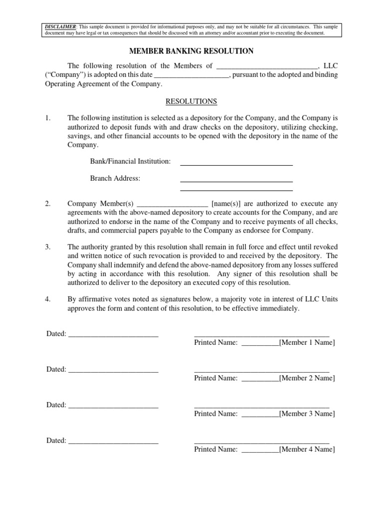 Member Banking Resolution | PDF | Legal Deposit | Banks