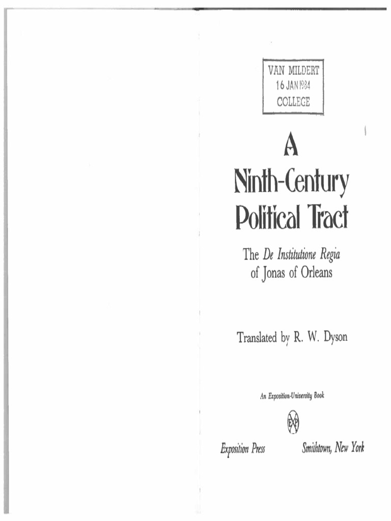 Jonas Af Orléans, A Ninth-Century Political Tract | PDF | Penance