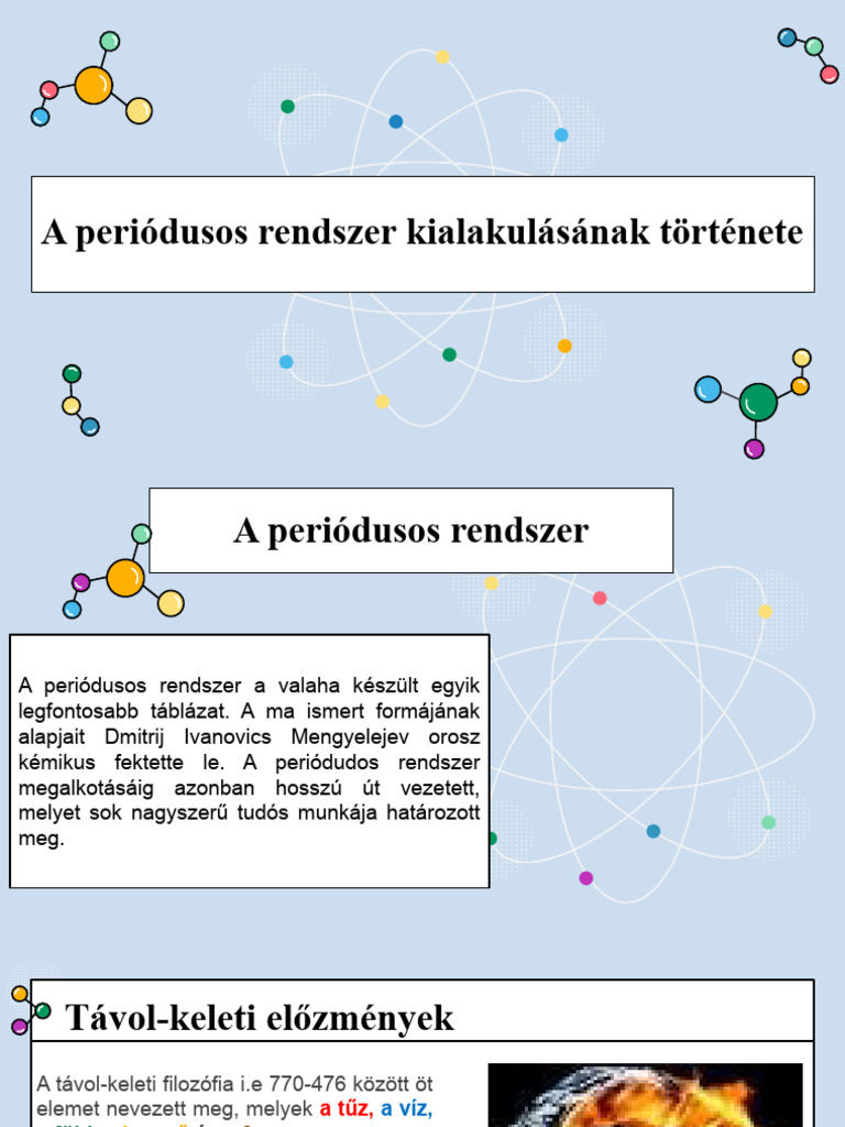 Periódusos Rendszer Kialakulásának Története | PDF
