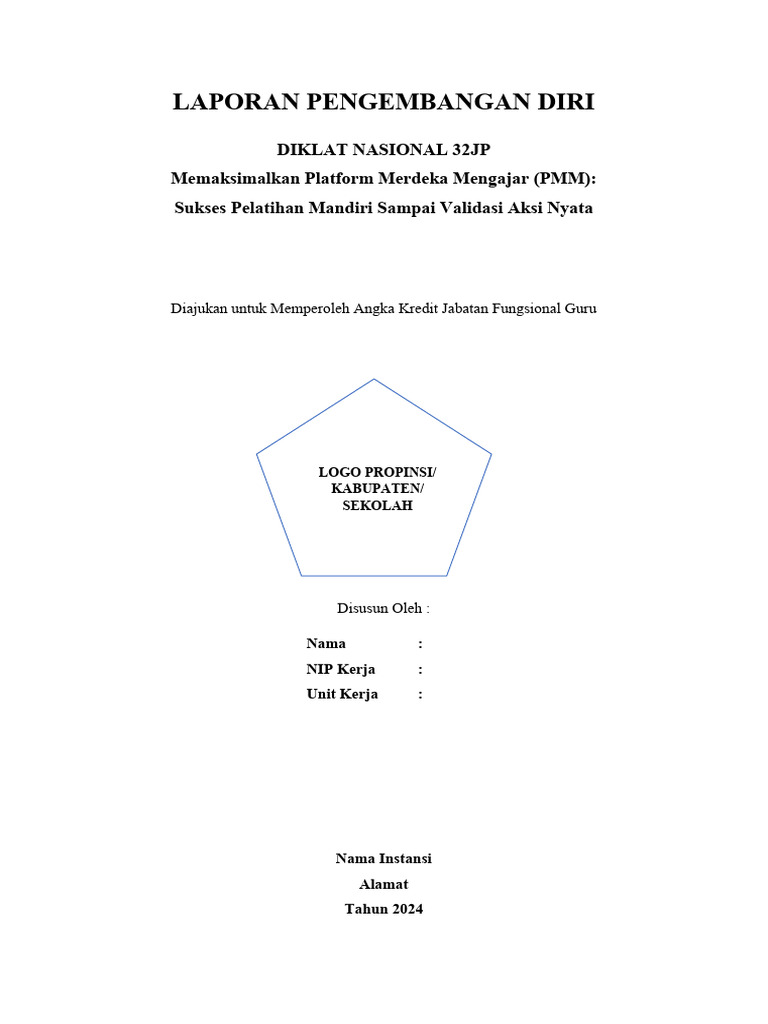 Laporan Pengembangan Diri | PDF