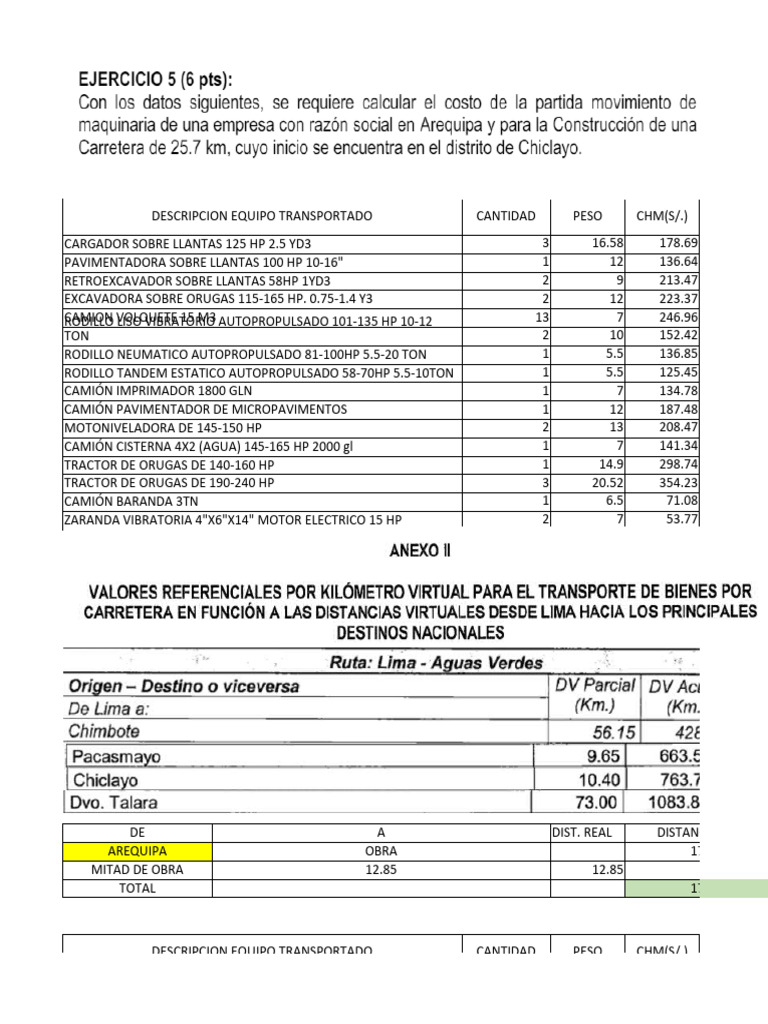Calculo de Flete Terrestre | PDF | Vehículo de motor | Vehículos terrestres