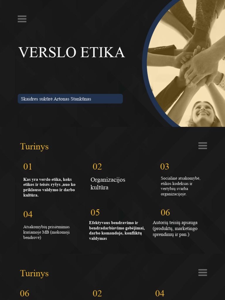 Ethics in The Work Environment Theme For Business by Slidesgo | PDF