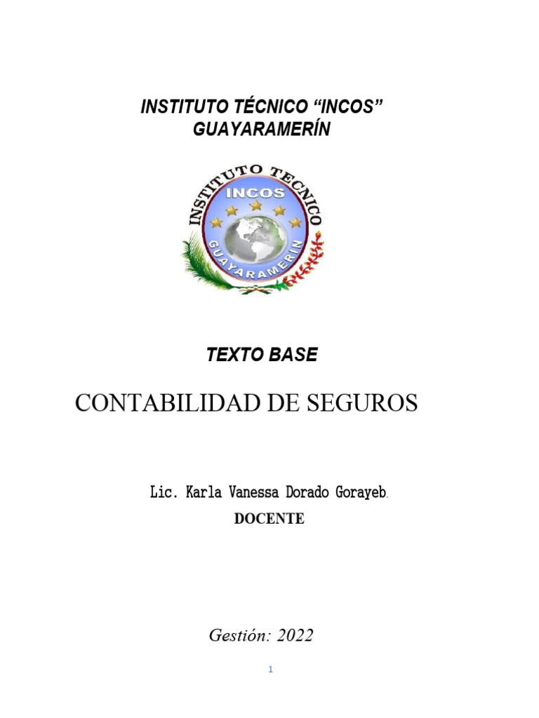 Unidad 1 Entidades Aseguradoras | PDF | Seguro | Póliza de seguros
