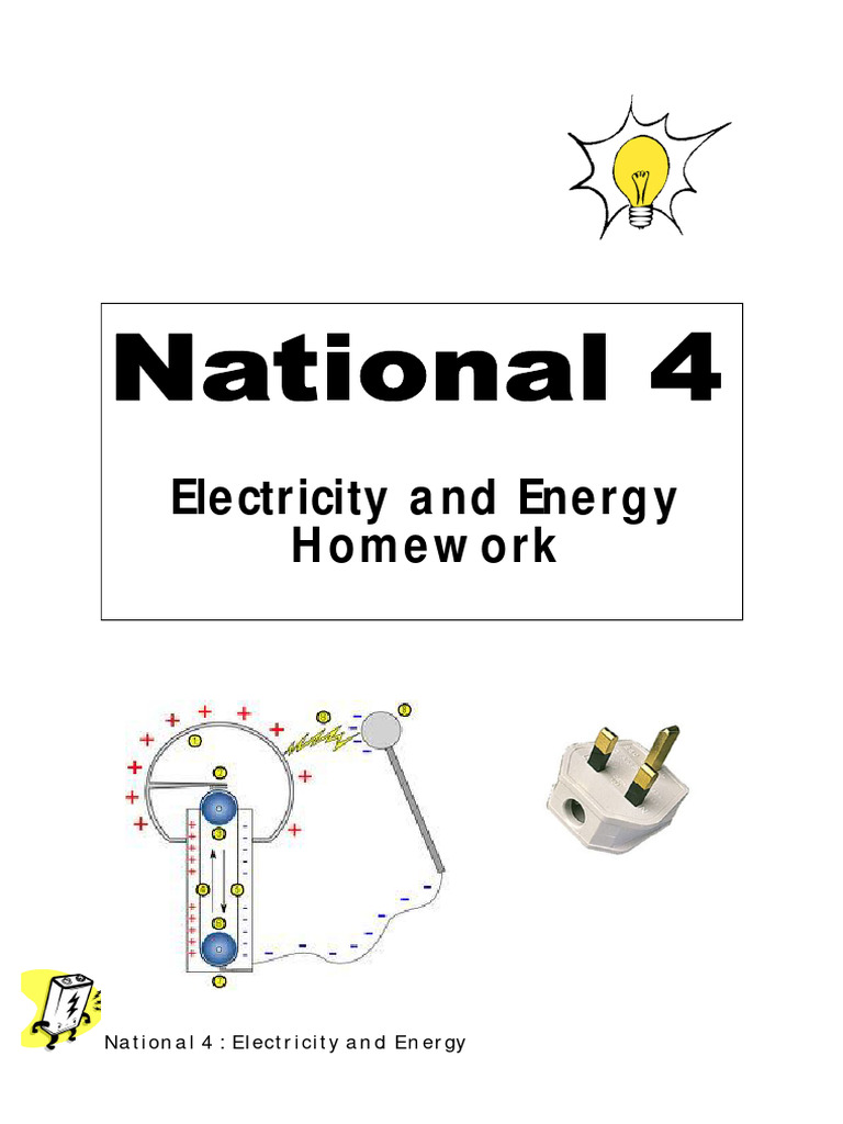 National 4 Electricity and Energy Homework | PDF | Voltage | Electric Motor