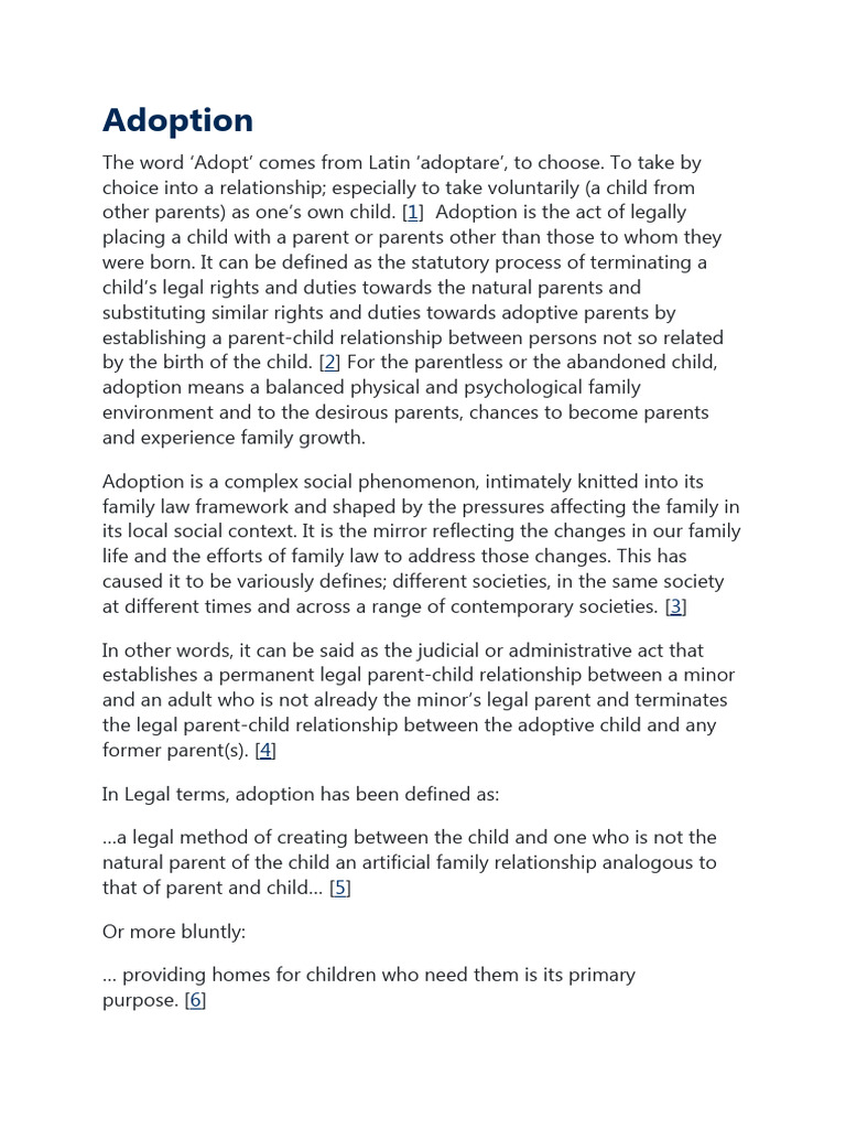 Adoption | PDF | Adoption | Family