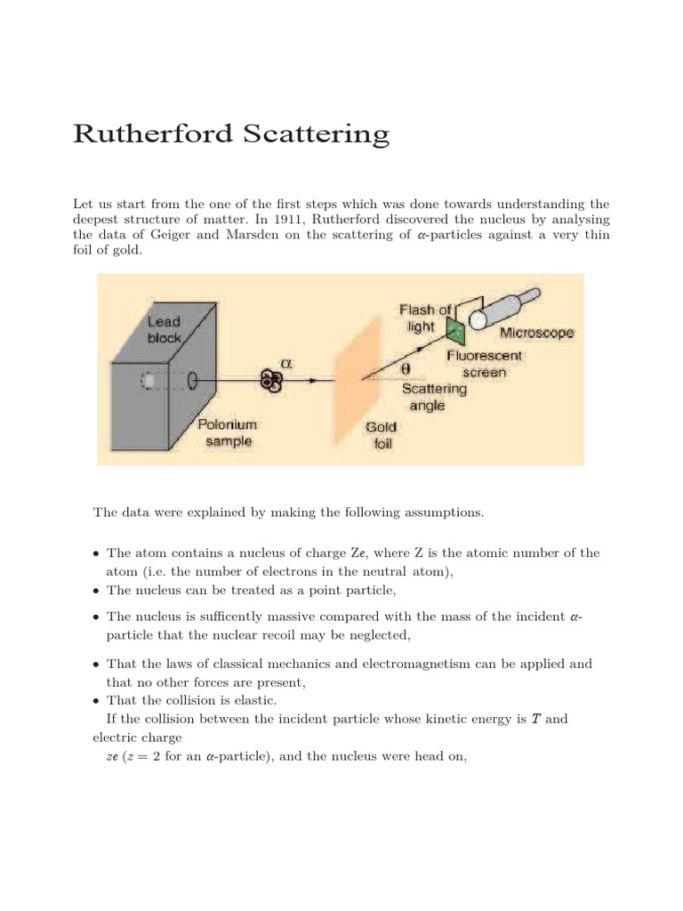 02 Rutherford | PDF | Cross Section (Physics) | Scattering