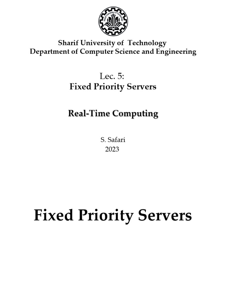 Fixed Priority Servers-Sepideh | PDF | Scheduling (Computing) | Computer Engineering