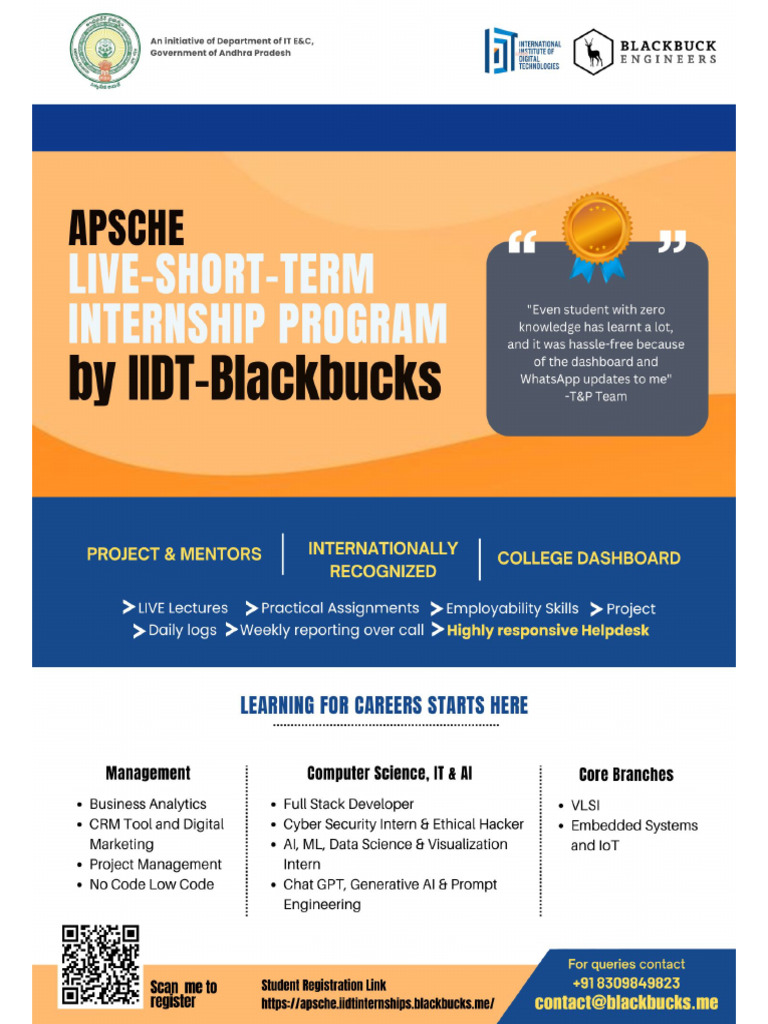 IIDT Short Term Internship Poster | PDF
