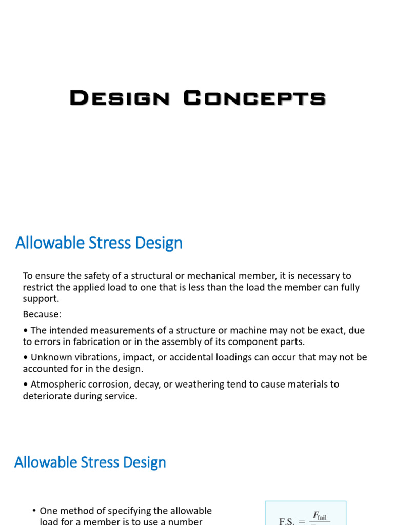 7 Design Concepts | PDF | Structural Load | Stress (Mechanics)