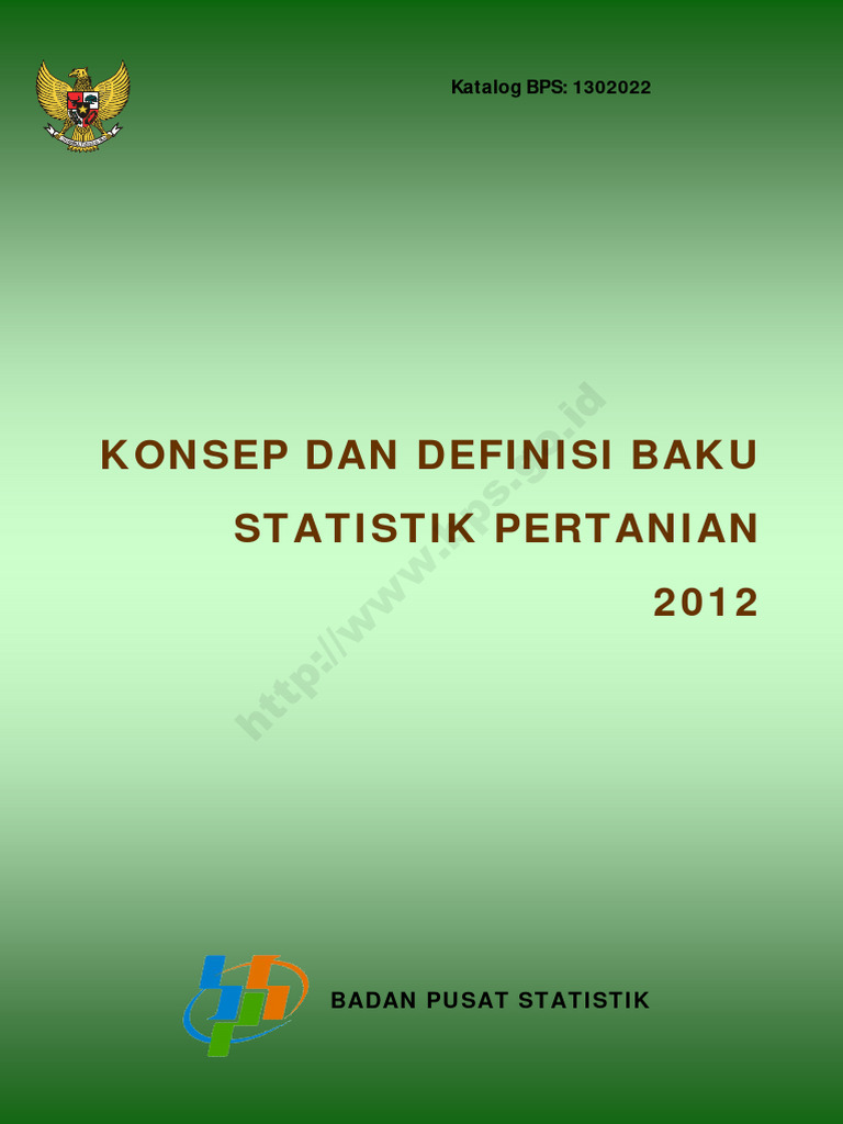 Definisi Baku Statistik Pertanian 2012 | PDF