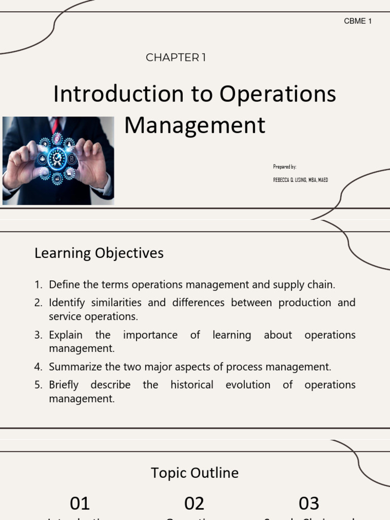 Chapter 1-Operations Management | PDF | Operations Management | Industrial Revolution