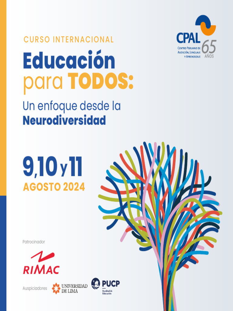 Brochure Curso Internacional Cpal 2024 1 | PDF | Espectro autista | Documento de identidad