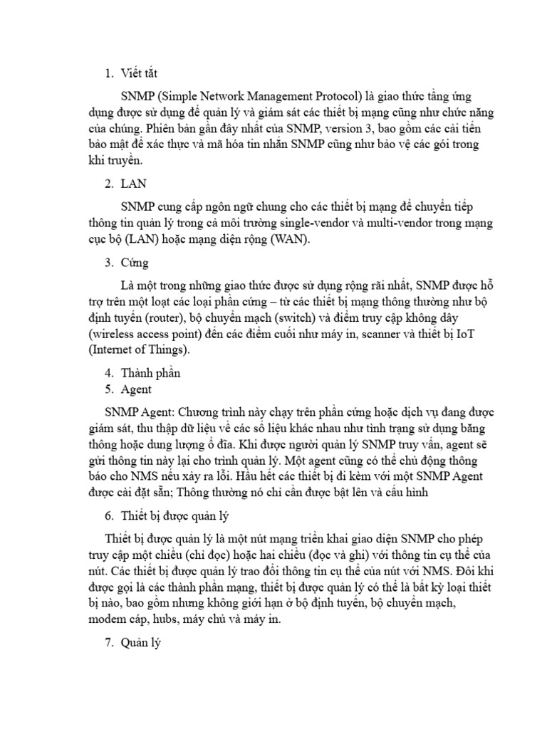 Thuyết trình SNMP | PDF