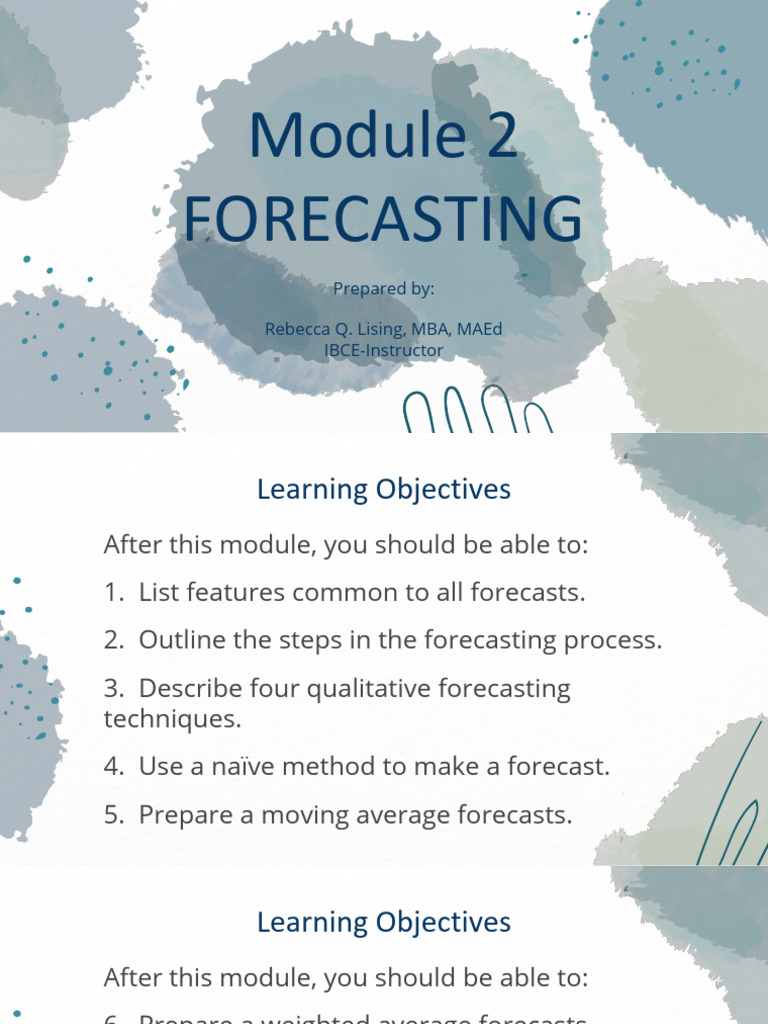 Forecasting | PDF | Forecasting | Moving Average