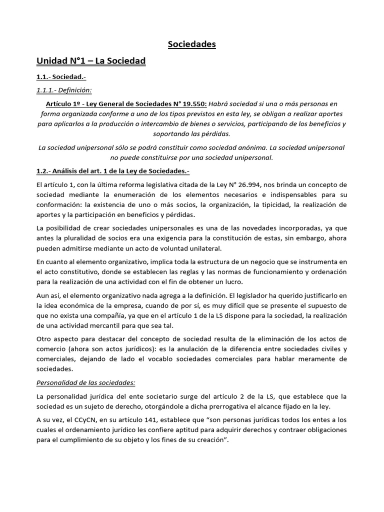Sociedades | PDF | Sociedad de responsabilidad limitada | Sociedad