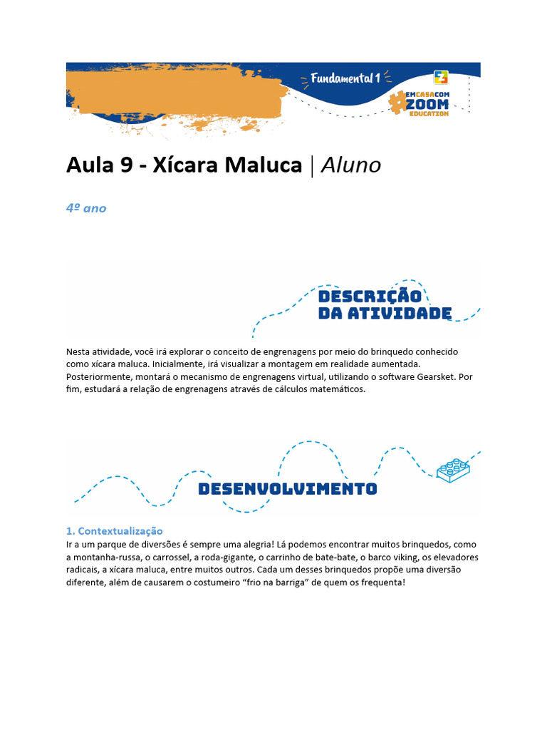 Aula 9 - Xícara Maluca _ Aluno | PDF | Engrenagem | Corpo humano