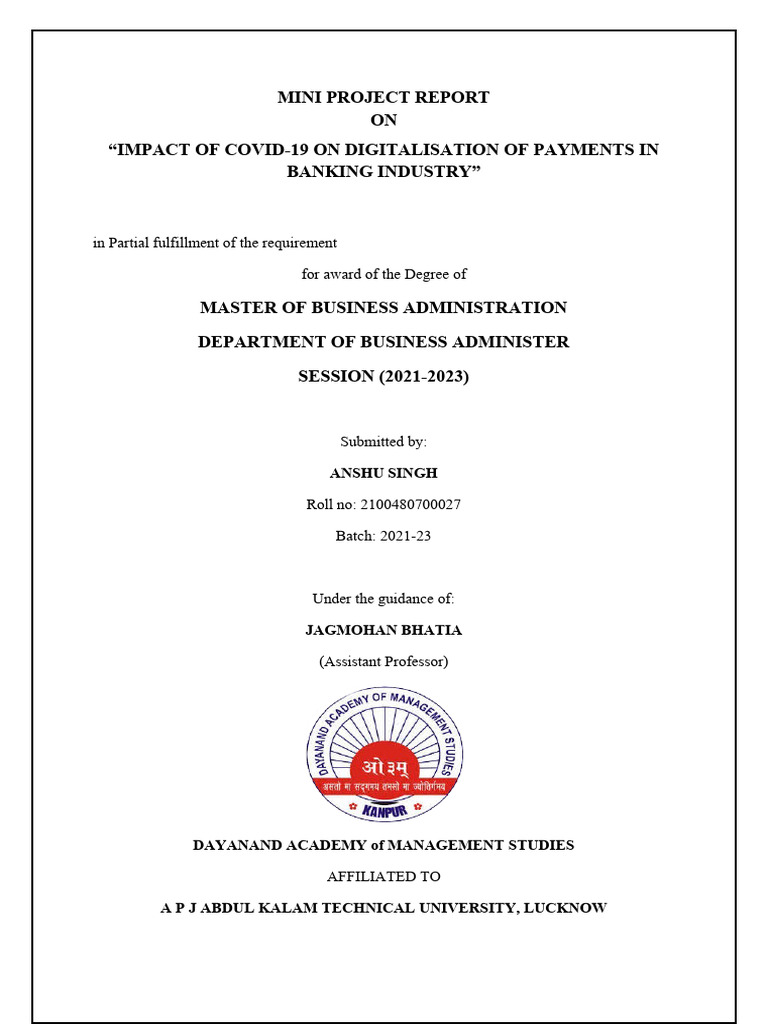 Mini Project Report 2 | PDF | Banks | Debit Card