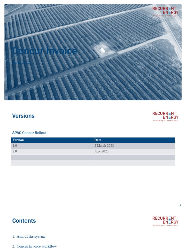Concur Invoice Rollout v2.0 - 202306 | PDF | Finance & Money Management