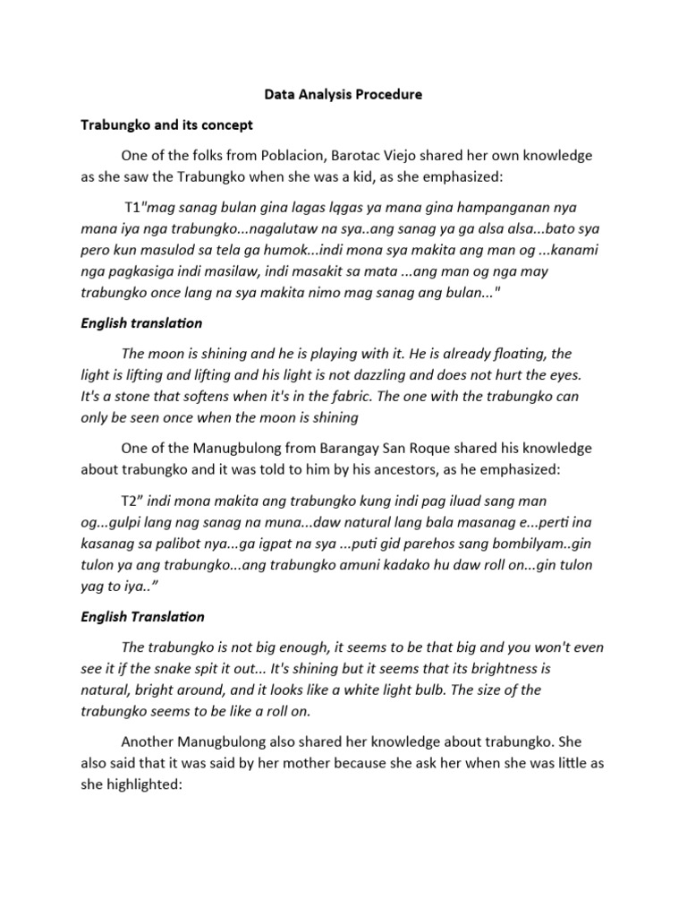 Data Analysis Procedure | PDF