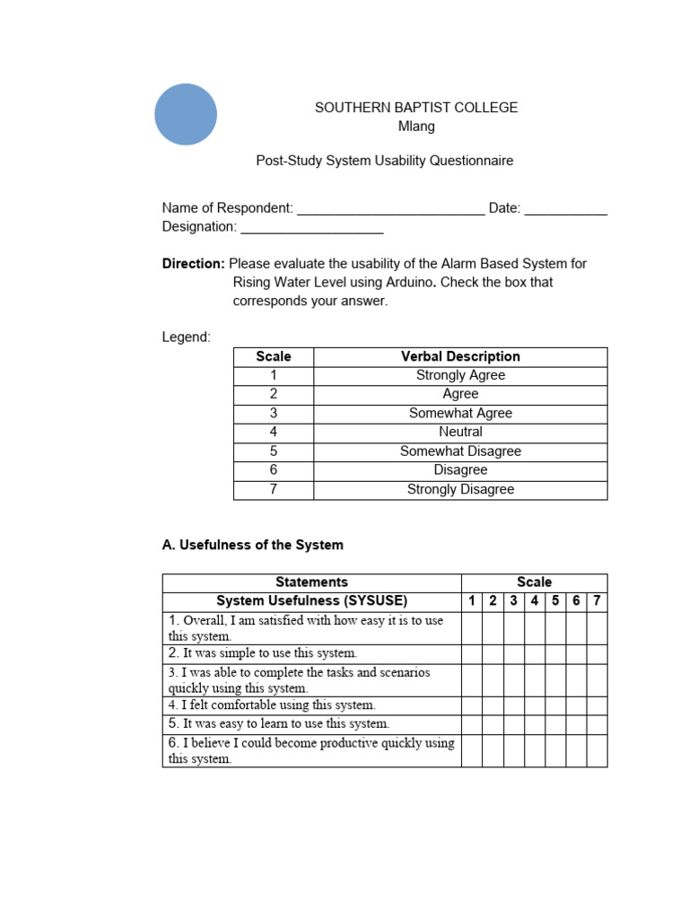 PSSUQ | PDF | Usability | Computing