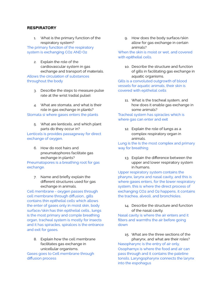 Reviewer Test For Bio-2 | PDF | Lung | Respiratory Tract