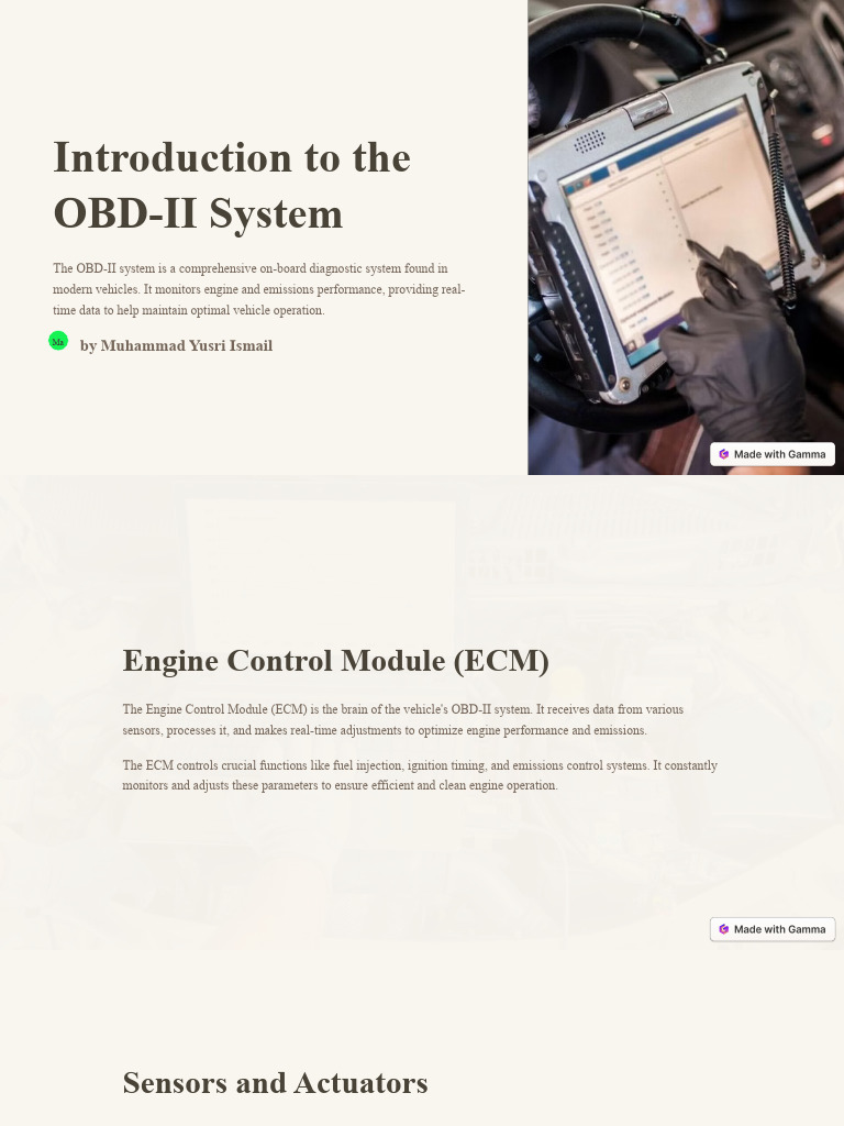 Introduction To The OBD II System | PDF | Engineering | Vehicle Technology
