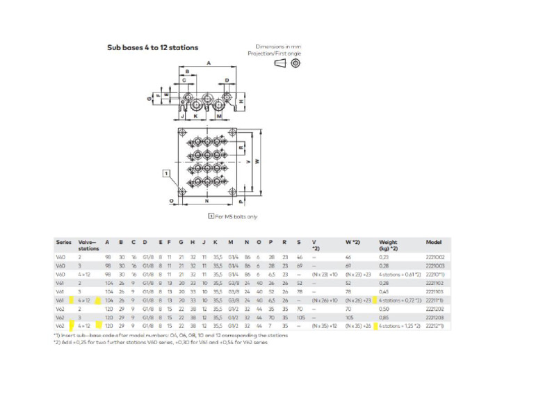 Plano Manifolds V60..V61..V62 | PDF