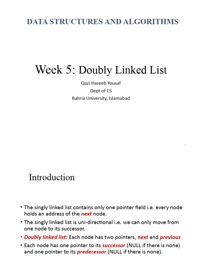 Lec5 Doubly Linked List 24032023 093908am | PDF | Pointer (Computer Programming) | Computer ...