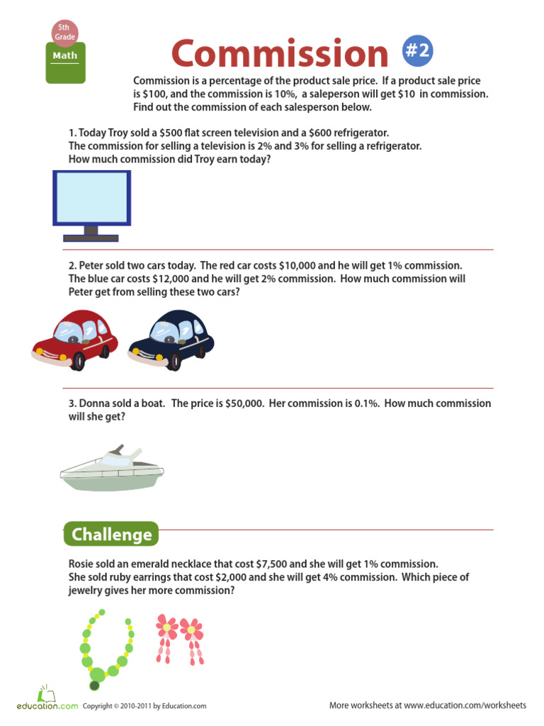 Commission Worksheet | PDF