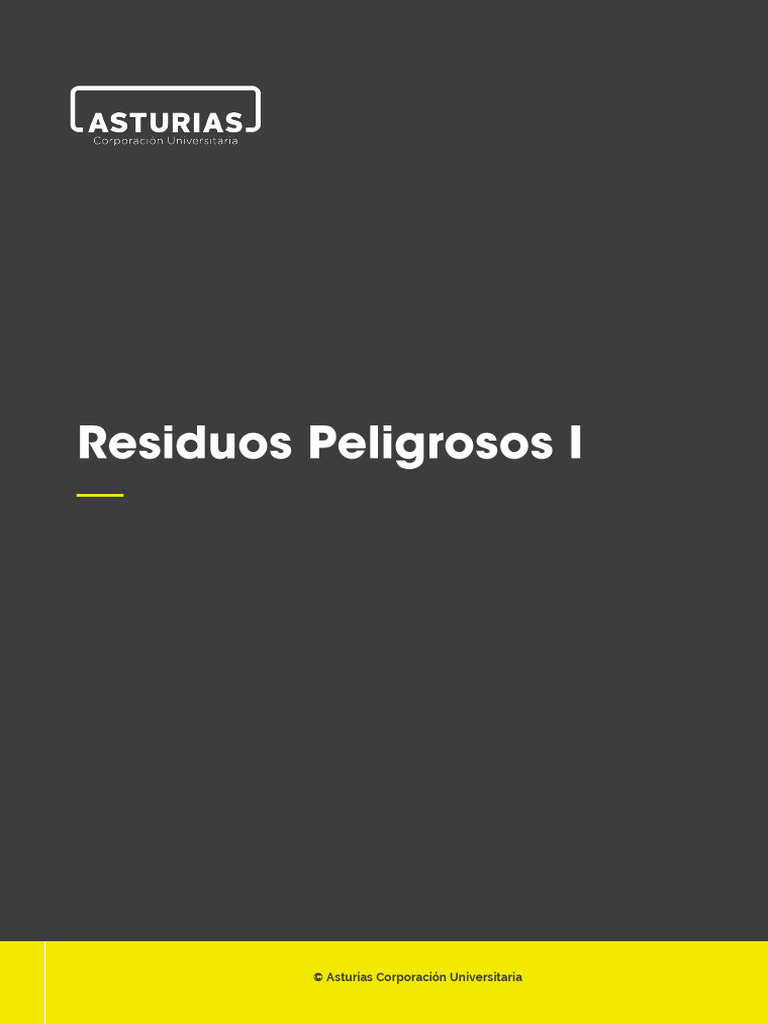 Residuos Peligrosos 1 | PDF | Residuos | Toxicidad