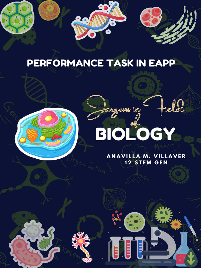 Blue and White Illustrative Parts of Animal Cell Presentation 8.268 X ...