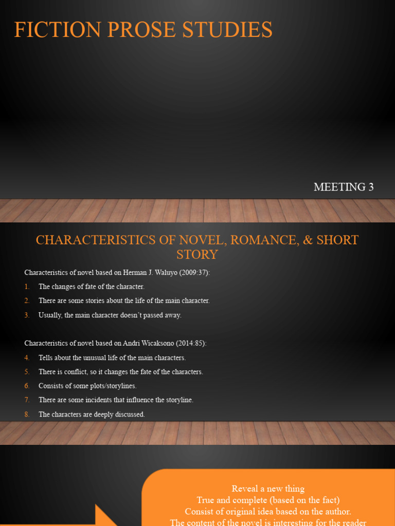 Meeting 3-Fiction Prose Studies | PDF | Novels