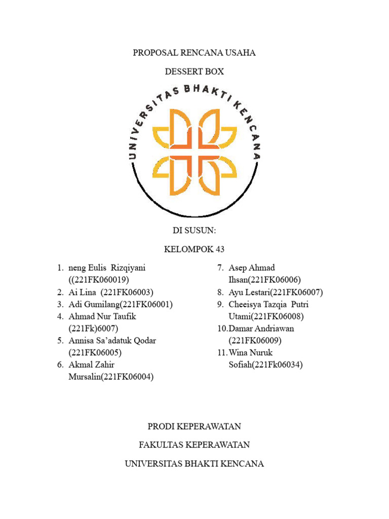 Proposal Rencana Usaha 43 | PDF | Karier & Perkembangan | Bisnis