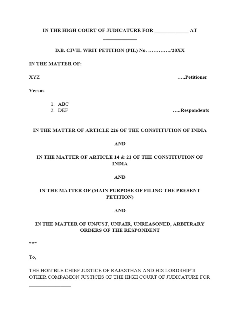 PIL Format | Download Free PDF | Justice | Crime & Violence