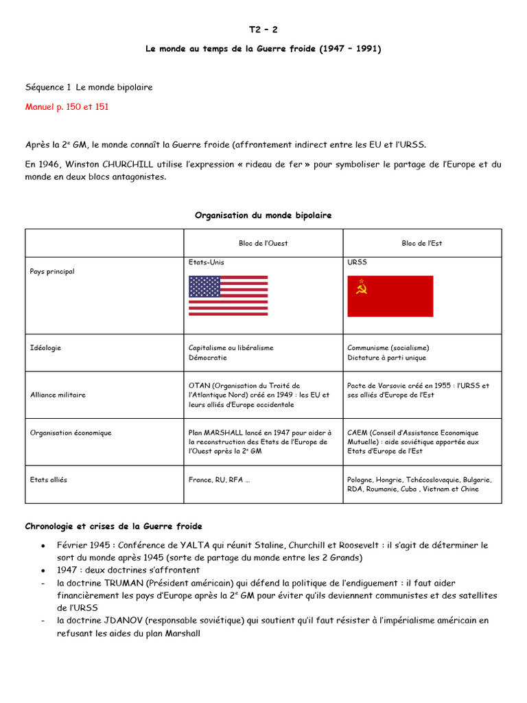 Guerre froide : enjeux et conséquences | PDF | Guerre froide | Communisme