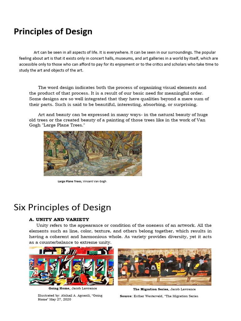 Principles of Design | PDF | Composition (Visual Arts) | The Arts