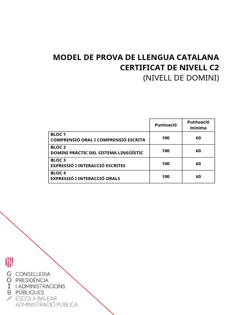 Model de Prova C2 2023 | PDF