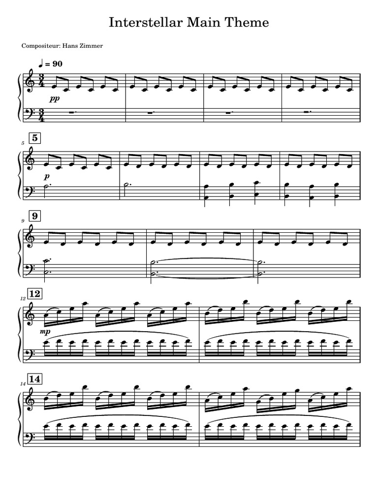 Interstellar - Main Theme Easy 45 | PDF