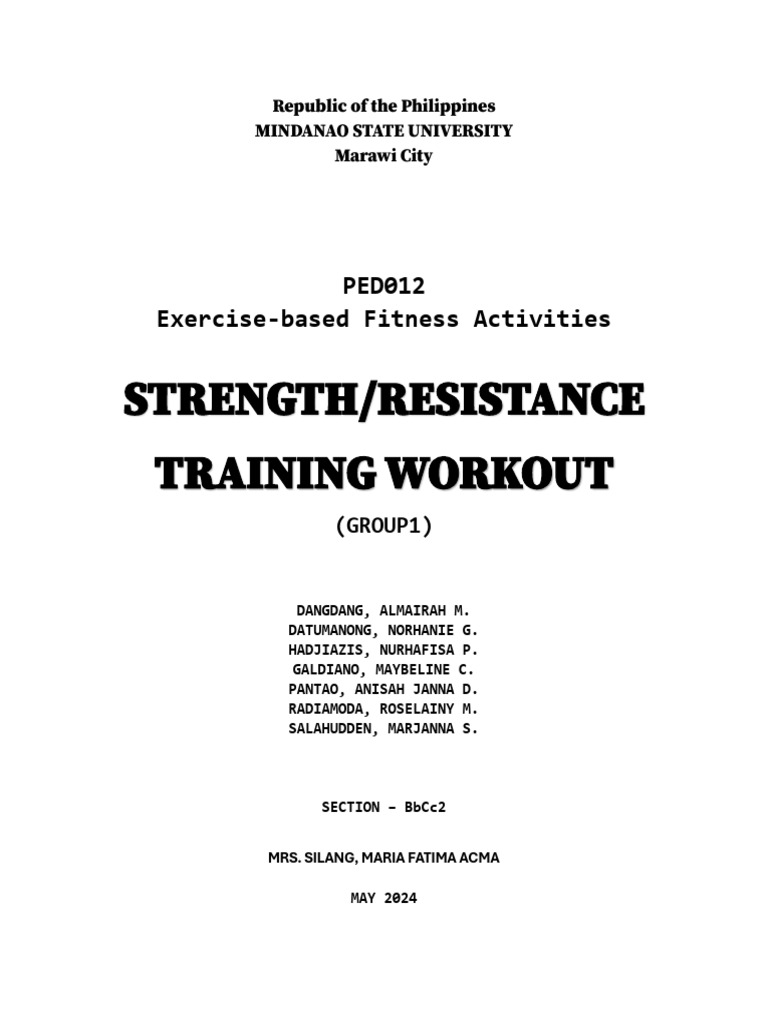 Strength Training Workout Final | PDF | Strength Training | Physical ...