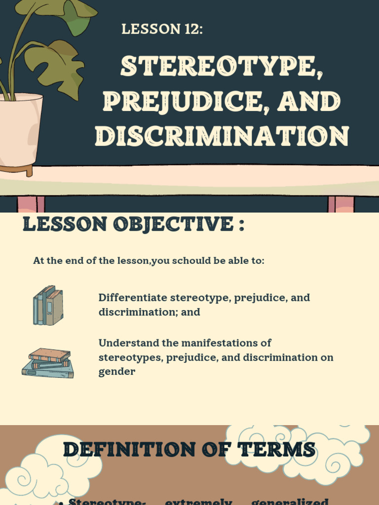 Stereotype, Prejudice and Discrimination | PDF | Discrimination ...