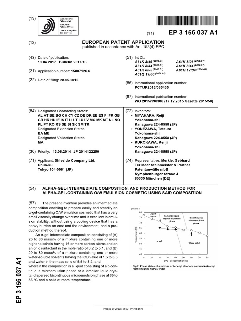 Alpha-gel-Intermediate Composition, and Production Method For | PDF ...