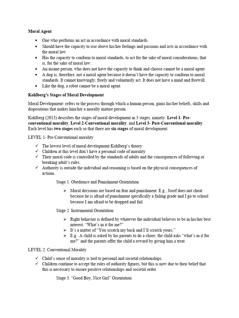 Topic 3 Moral Agent | Download Free PDF | Morality | Liberal Arts Education