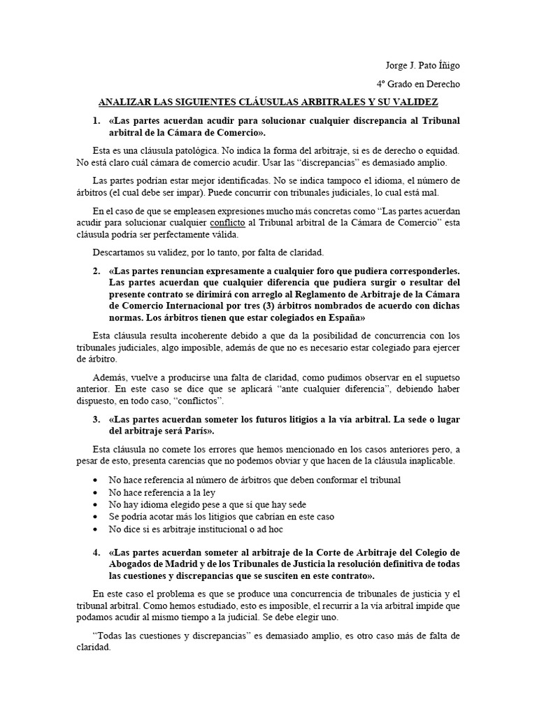 Práctica Tema 11 NNII - Jorge J. Pato Íñigo | PDF | Arbitraje | Justicia