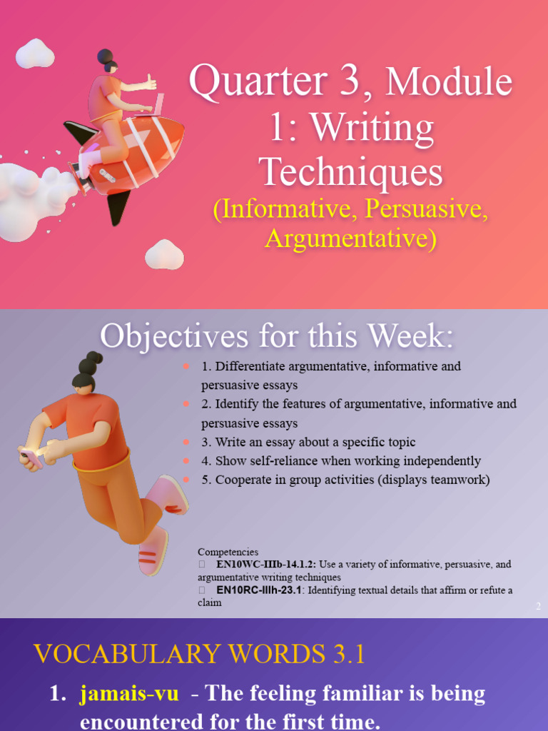 Quarter 3 Module 1 Argumentative Essay Writing | PDF | Cybercrime | Zoo