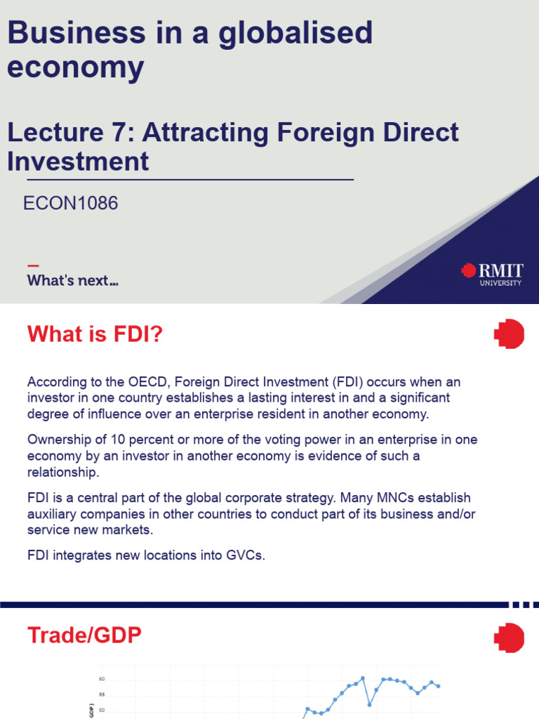 Lecture 7 For Class | PDF | Foreign Direct Investment | Economic Growth