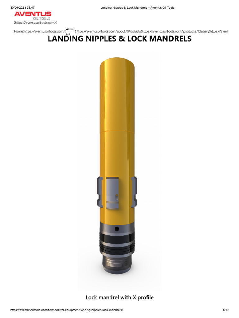 Landing Nipples & Lock Mandrels - Aventus Oil Tools | PDF | Mechanical ...